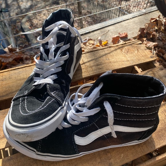 Vans | Shoes | Black Vans Off The Wall Trendy School Shoe Canvas Shoe ...